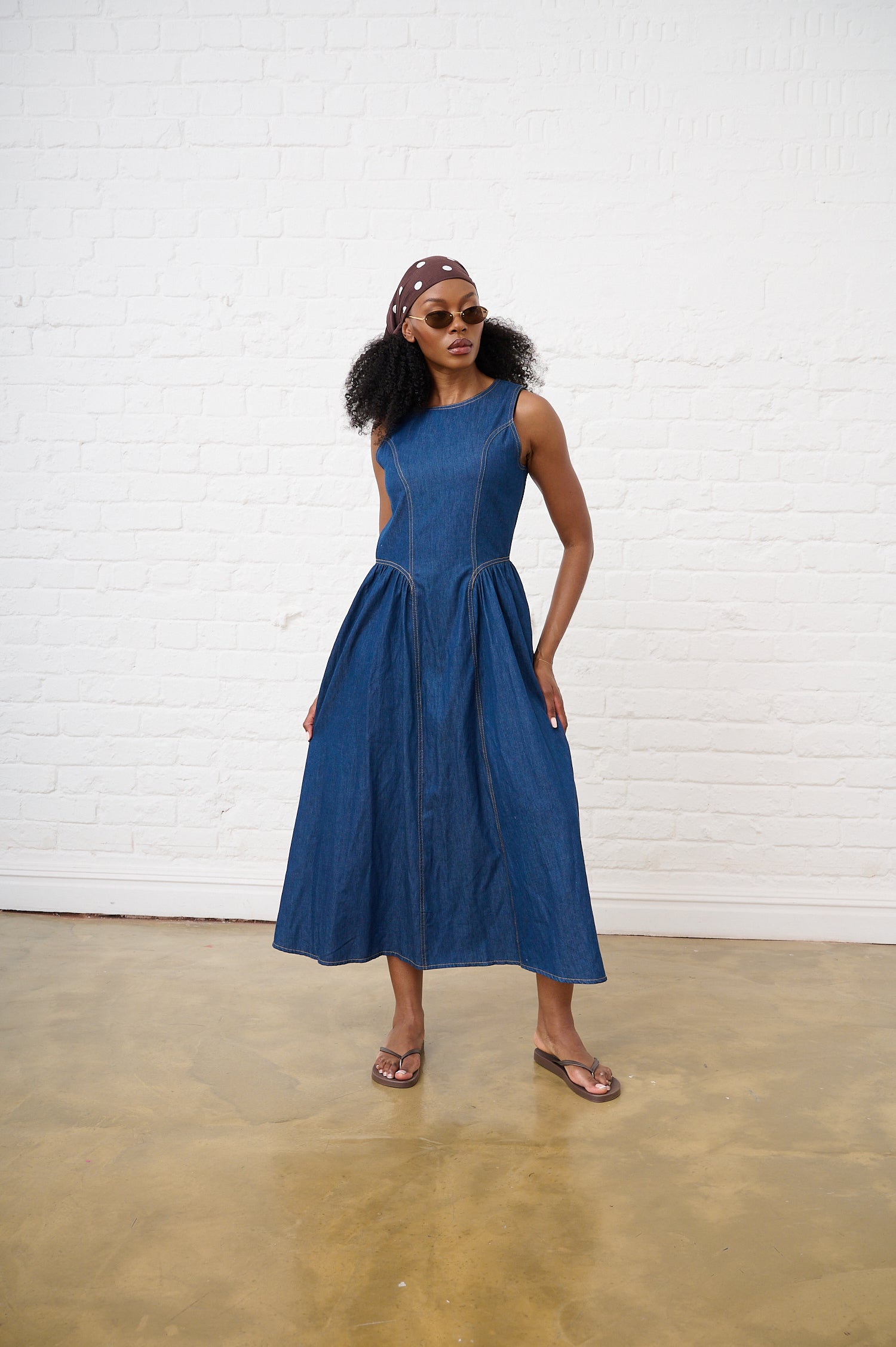 Denim Sundress with Shaped Hips – Me&B